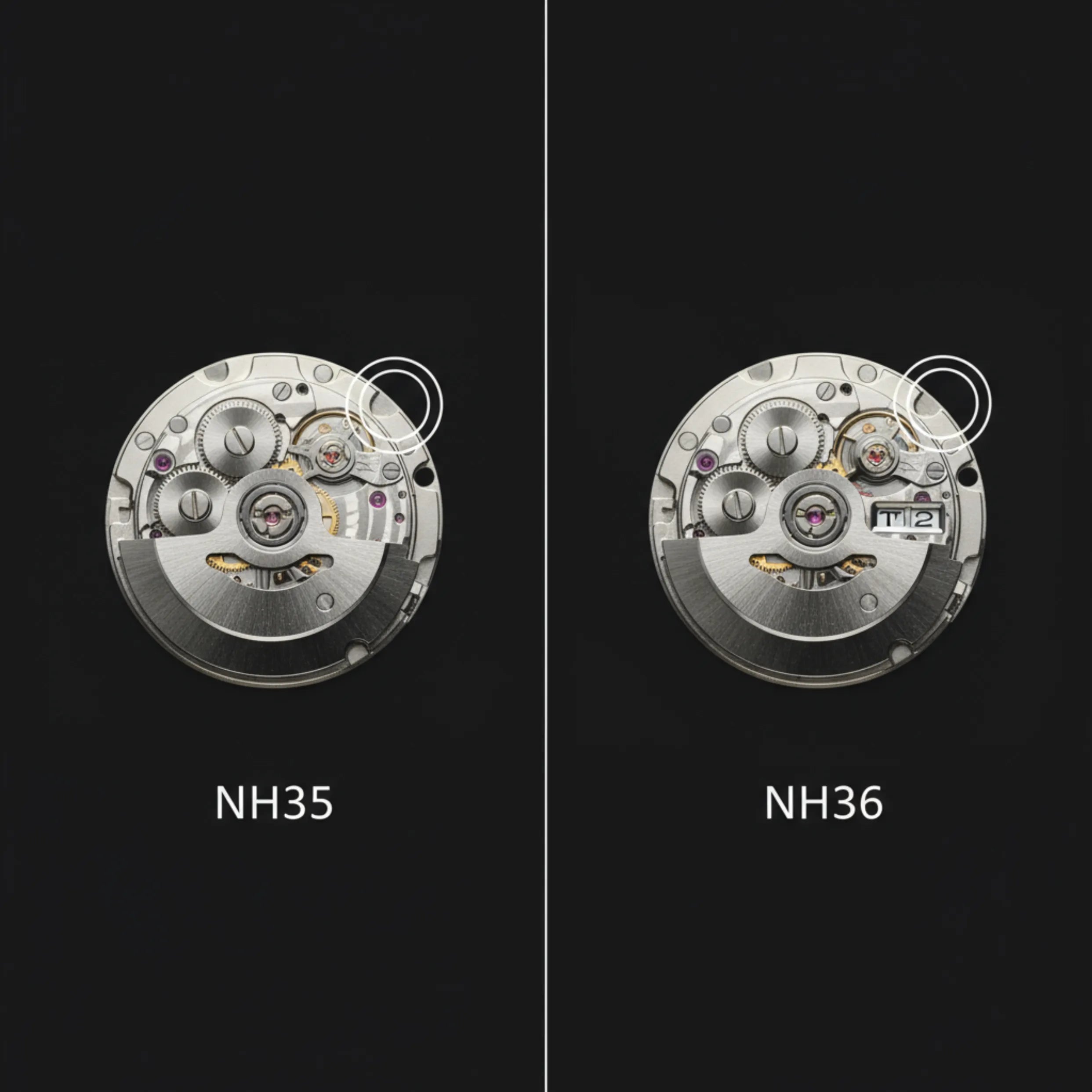 Seiko NH35 vs NH36: Complete Movement Comparison Guide USAMODWATCH